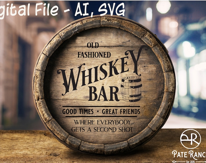 Whiskey Bar SVG Files (3) - Digital Files - Etsy
