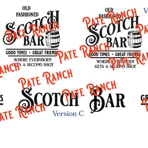 Scotch Bar SVG Files (3) - Digital Files - Etsy