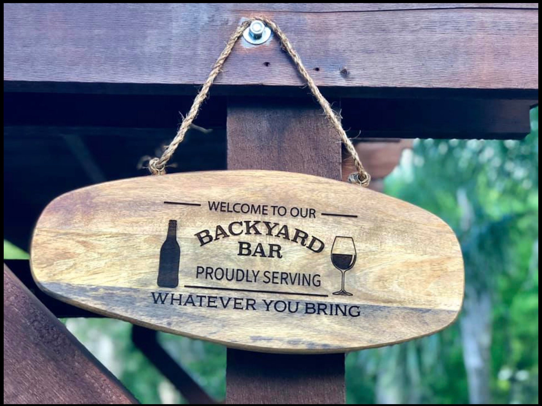 Backyard Patio Sign svg 2 Opciones gráficas incluidas - Etsy España