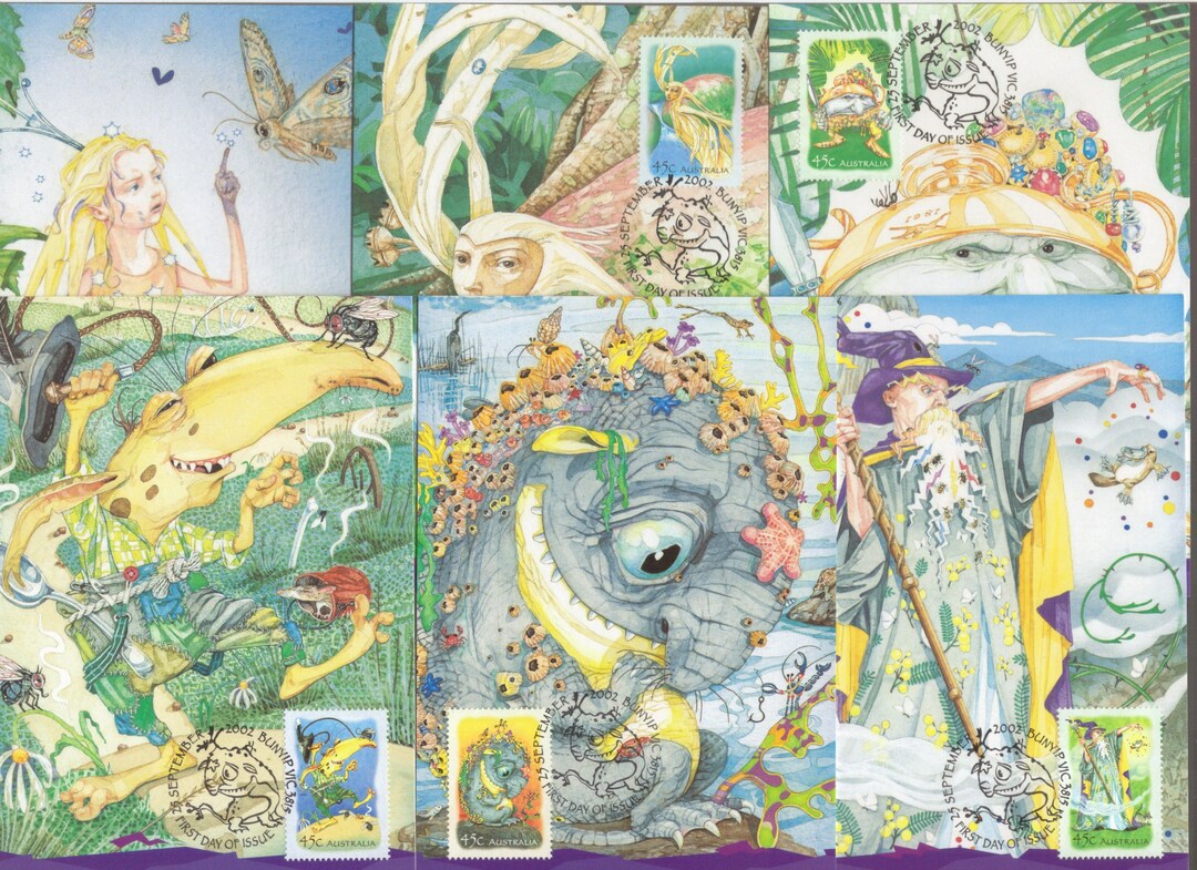 MAGIC Rainforest Complete Scarce Set of 6 Stamps Philatelic Maxi Cards ...