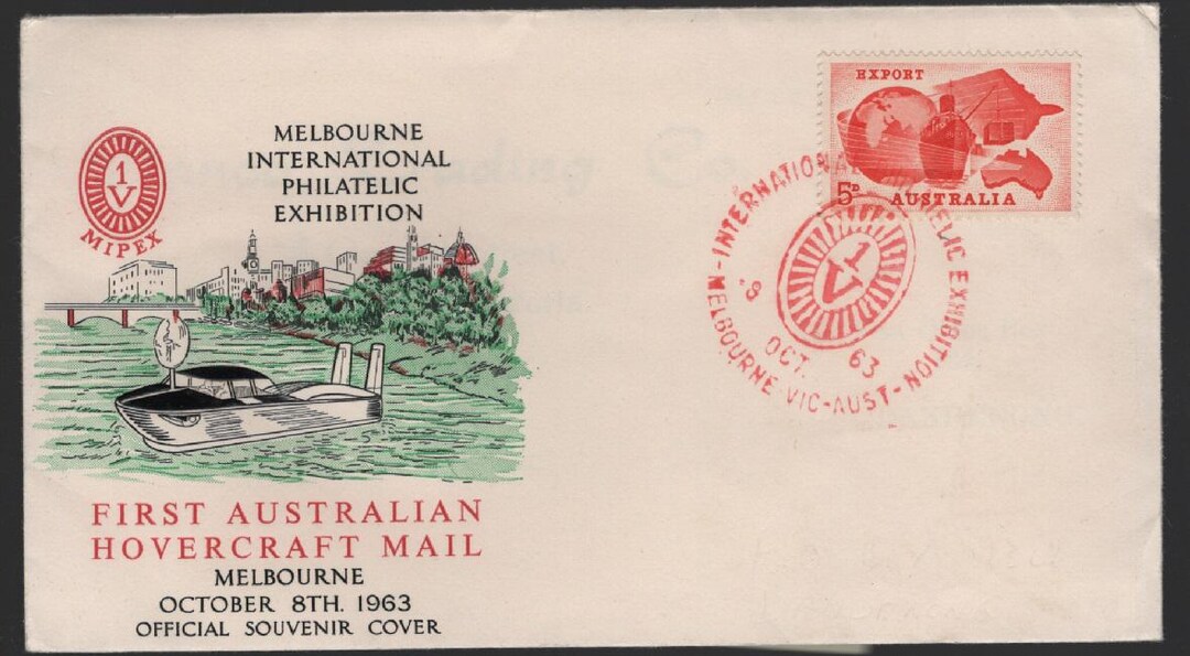 MIPEX First Australian HOVERCRAFT Mail Philatelic Exhibition Souvenir ...