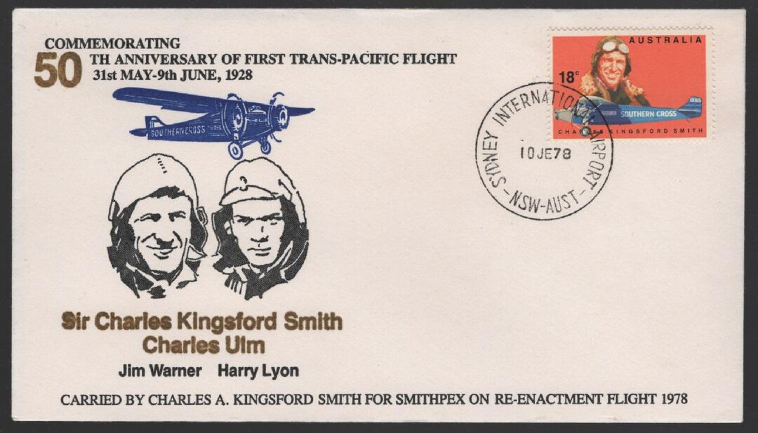 KINGSFORD Smith and Charles ULM 50th Anniversary Trans Pacific Flight ...