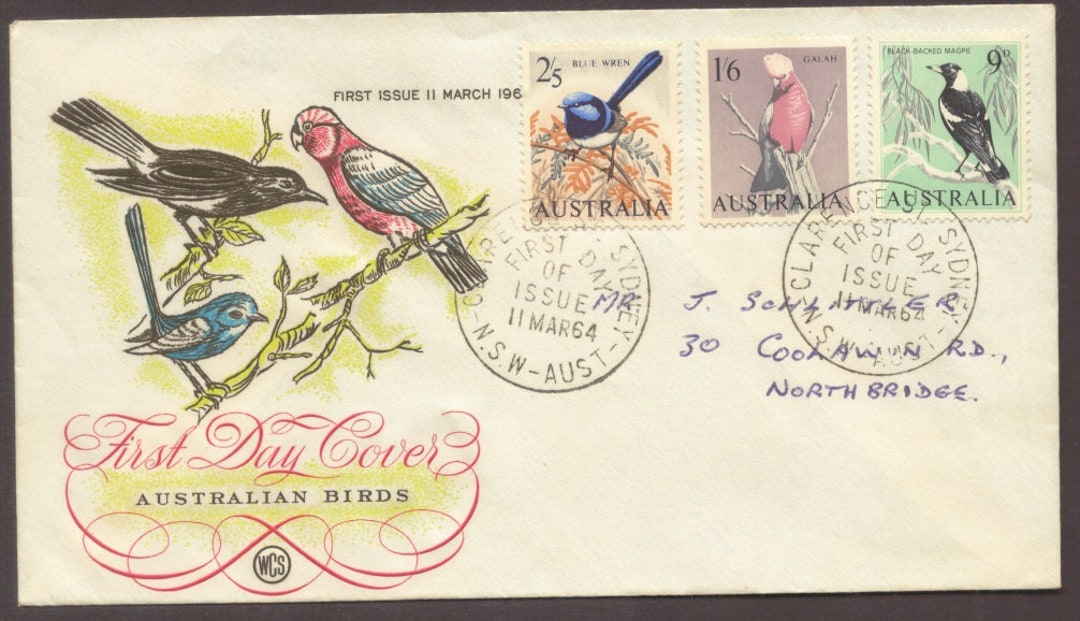 Australian BIRD Series 1965 on Vintage WCS Wesley Philatelic - Etsy