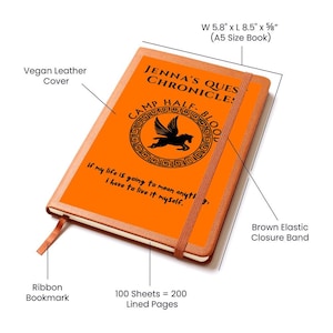 Camp Half-blood Personalized Quest Journal, PJO Quest Chronicles, Camp ...