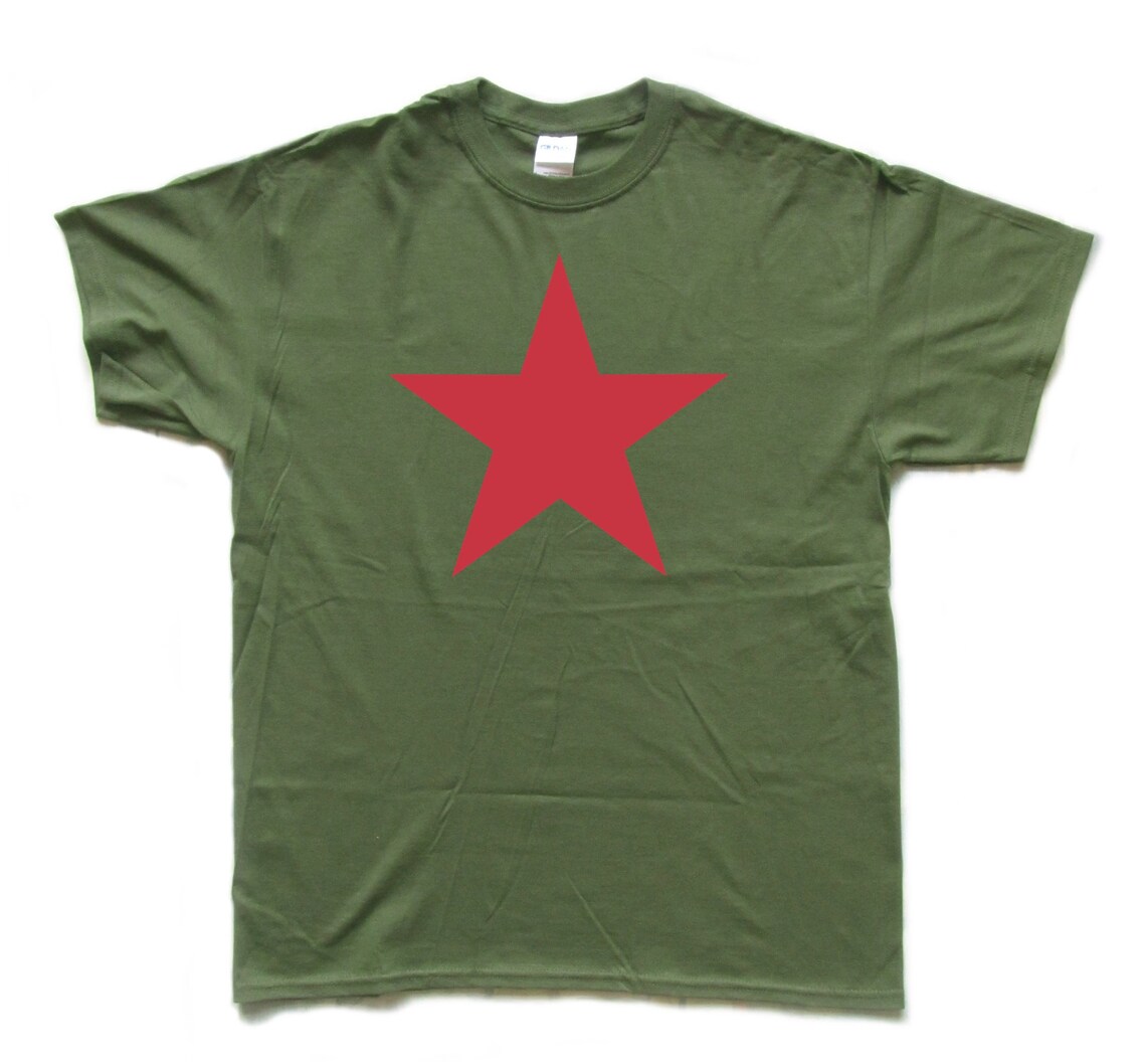 Cool RED STAR Screen Printed Graphic Designer Cotton T Shirt - Etsy