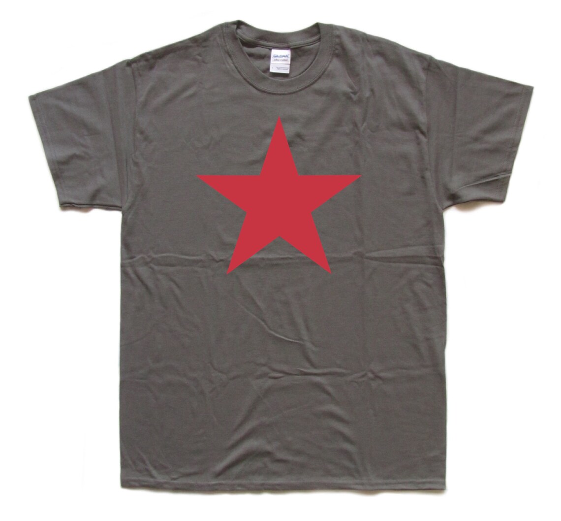 Cool RED STAR Screen Printed Graphic Designer Cotton T Shirt - Etsy