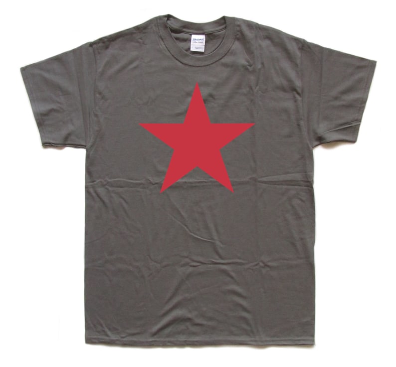 Cool RED STAR Screen Printed Graphic Designer Cotton T Shirt - Etsy UK