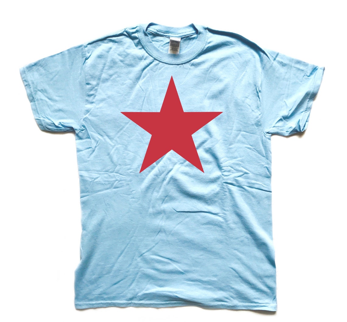 Cool RED STAR Screen Printed Graphic Designer Cotton T Shirt - Etsy