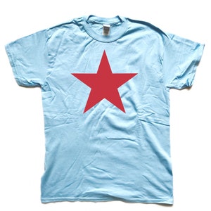 Cool RED STAR Screen Printed Graphic Designer Cotton T Shirt - Etsy
