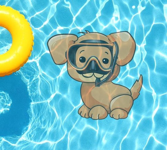 Underwater Pool Mat / Movable Puppy Decor / House Pet Images - Etsy