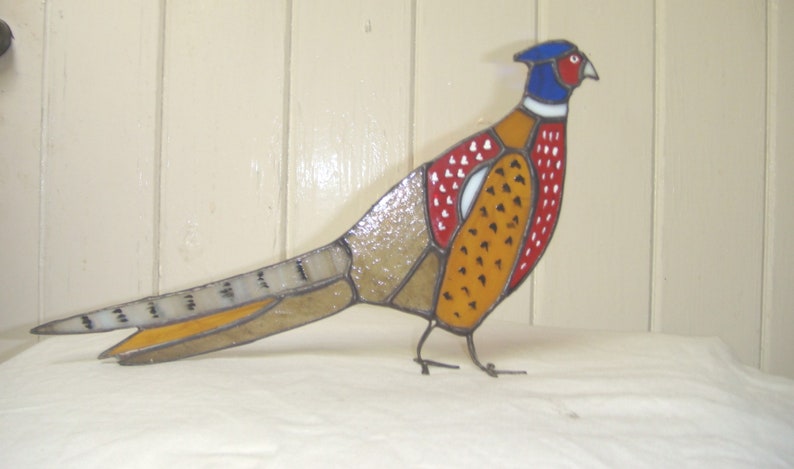 Stained Glass Pheasant | Etsy UK