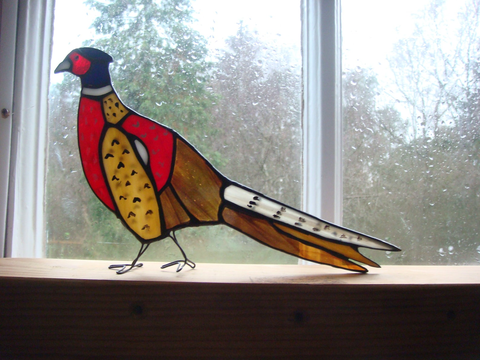 Stained Glass Pheasant - Etsy UK