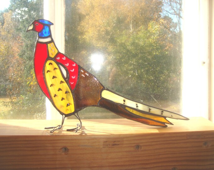 Stained Glass Pheasant - Etsy UK