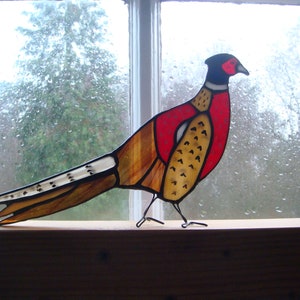 Stained Glass Pheasant - Etsy UK