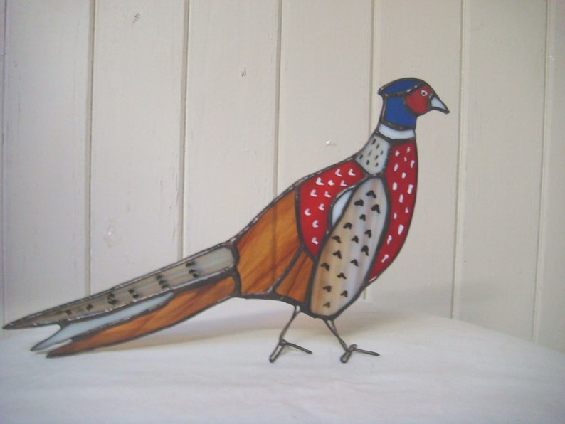 Stained Glass Pheasant - Etsy UK