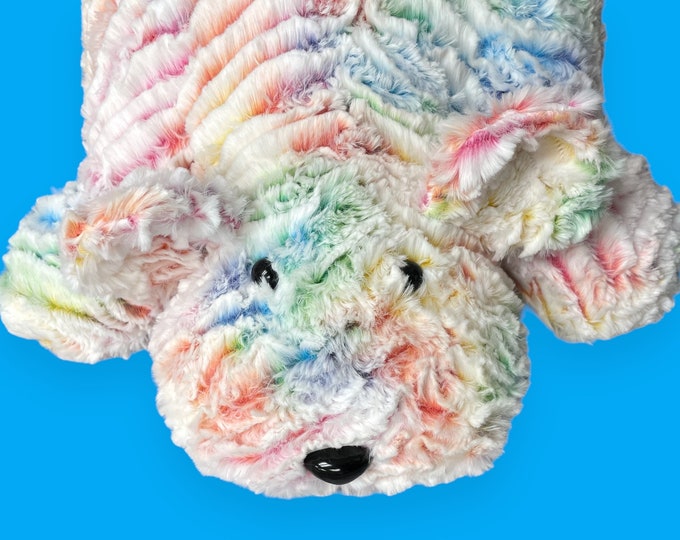 Weighted Sensory Pet Prism Vibrant Bear, Weighted Bear Plush, Special ...