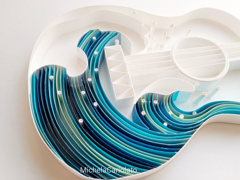 The Big Wave, Quilling Paper Art Design, Handmade Gift, Home Decor, for ...