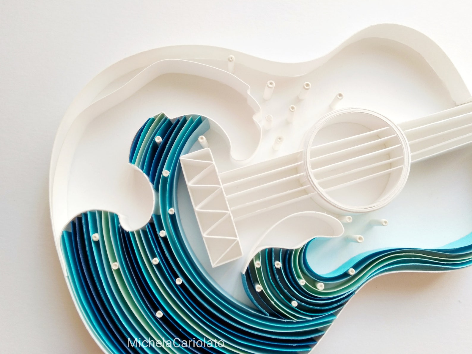 The Big Wave, Quilling Paper Art Design, Handmade Gift, Home Decor, for ...