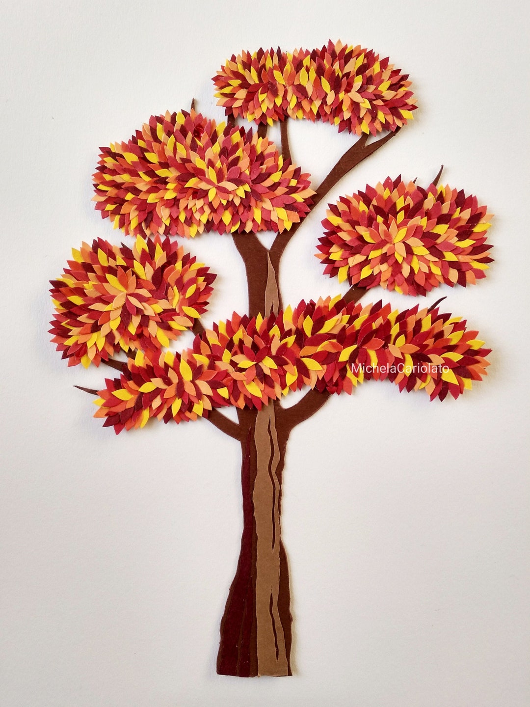 Autumn Loving Tree, Papercutting Art Design, Handmade Gift, Home Decor ...