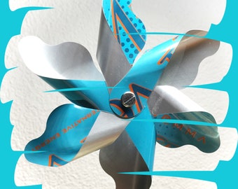 Statues Pinwheel Rauch Bravo Orange soda can upcycling Aluminium ...