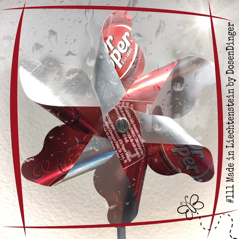 Pinwheel "drpepper" - Aluminium Edition - Soda Can Upcycling - Etsy