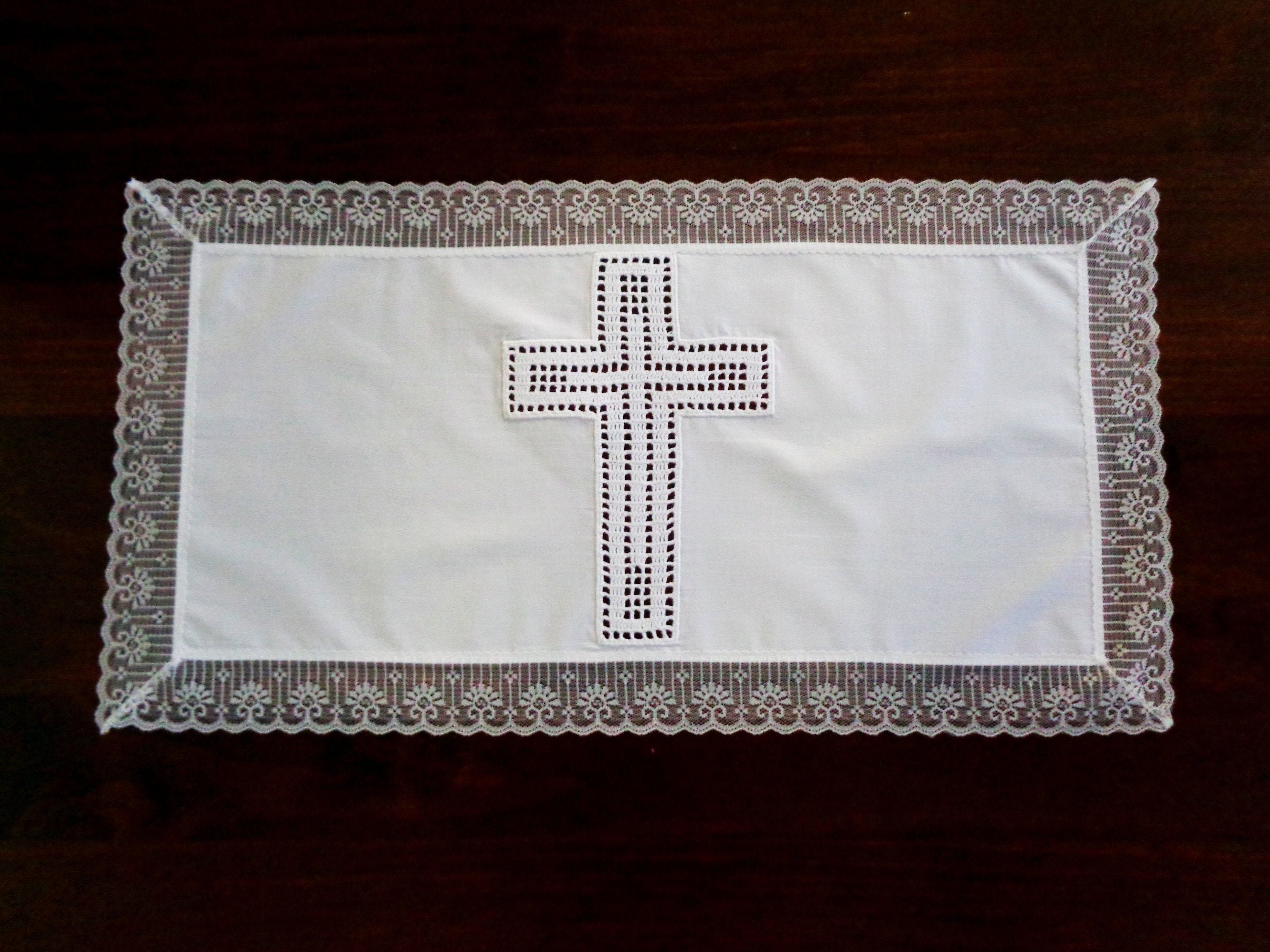 Small Altar Cloth Christian Table Runner Religious Lace Table | Etsy
