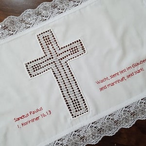Small Altar Cloth Christian Table Runner Personalized Religious Lace ...