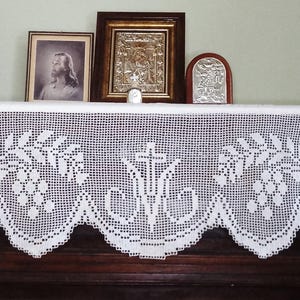 Mary Symbol Catholic Religious Lace by the Yard Antique Church Lace ...