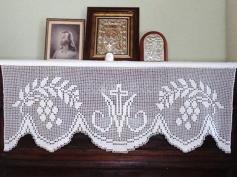 Mary Symbol Catholic Religious Lace by the Yard Antique Church Lace ...