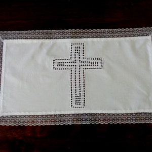 Small Altar Cloth Christian Table Runner Personalized Religious Lace ...