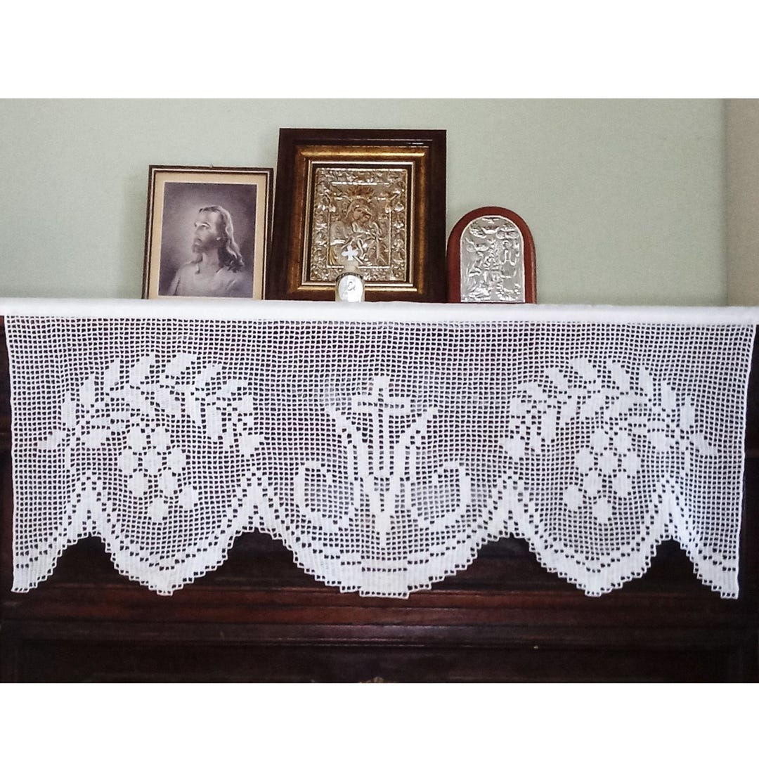 Mary Symbol Catholic Religious Lace by the Yard Antique Church Lace ...