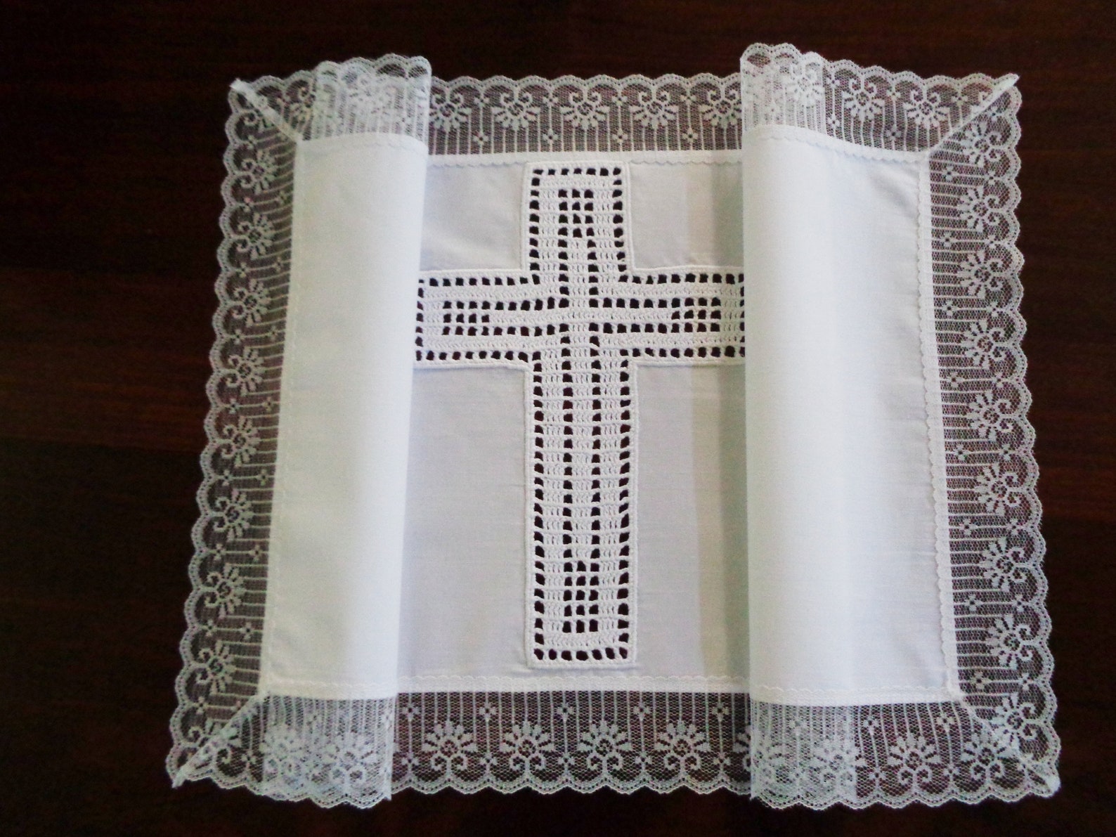 Small Altar Cloth Christian Table Runner Religious Lace Table | Etsy