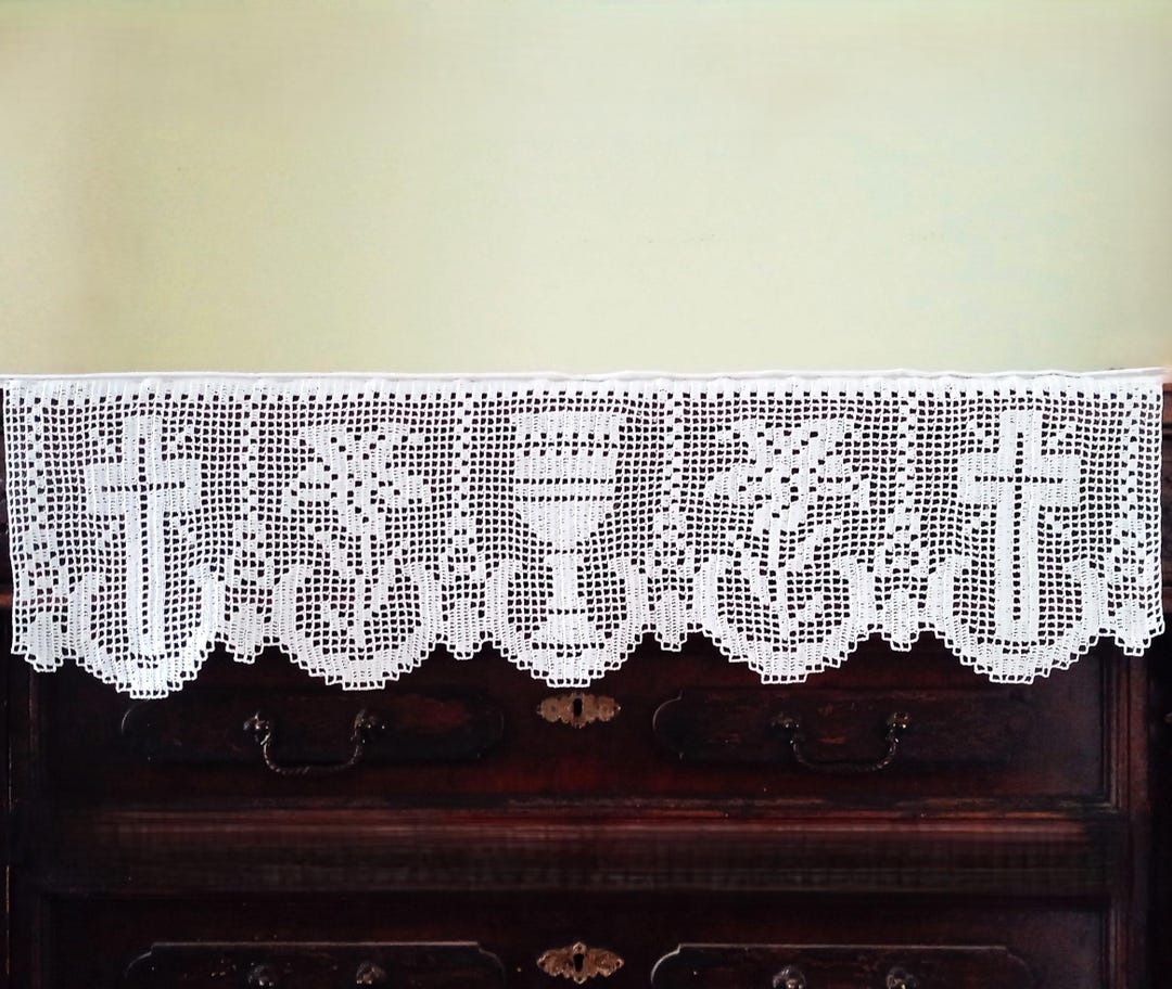Altar Lace Trim White Religious Borders Vestment Church Cross Chalice ...