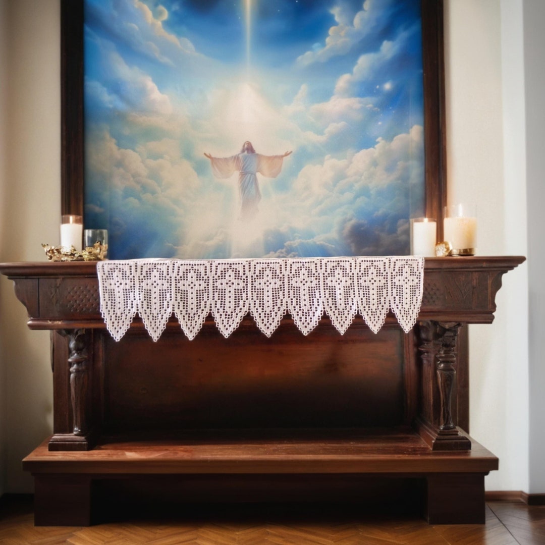 Liturgical Trim Altar Lace Trim White Religious Borders Vestment Cross ...