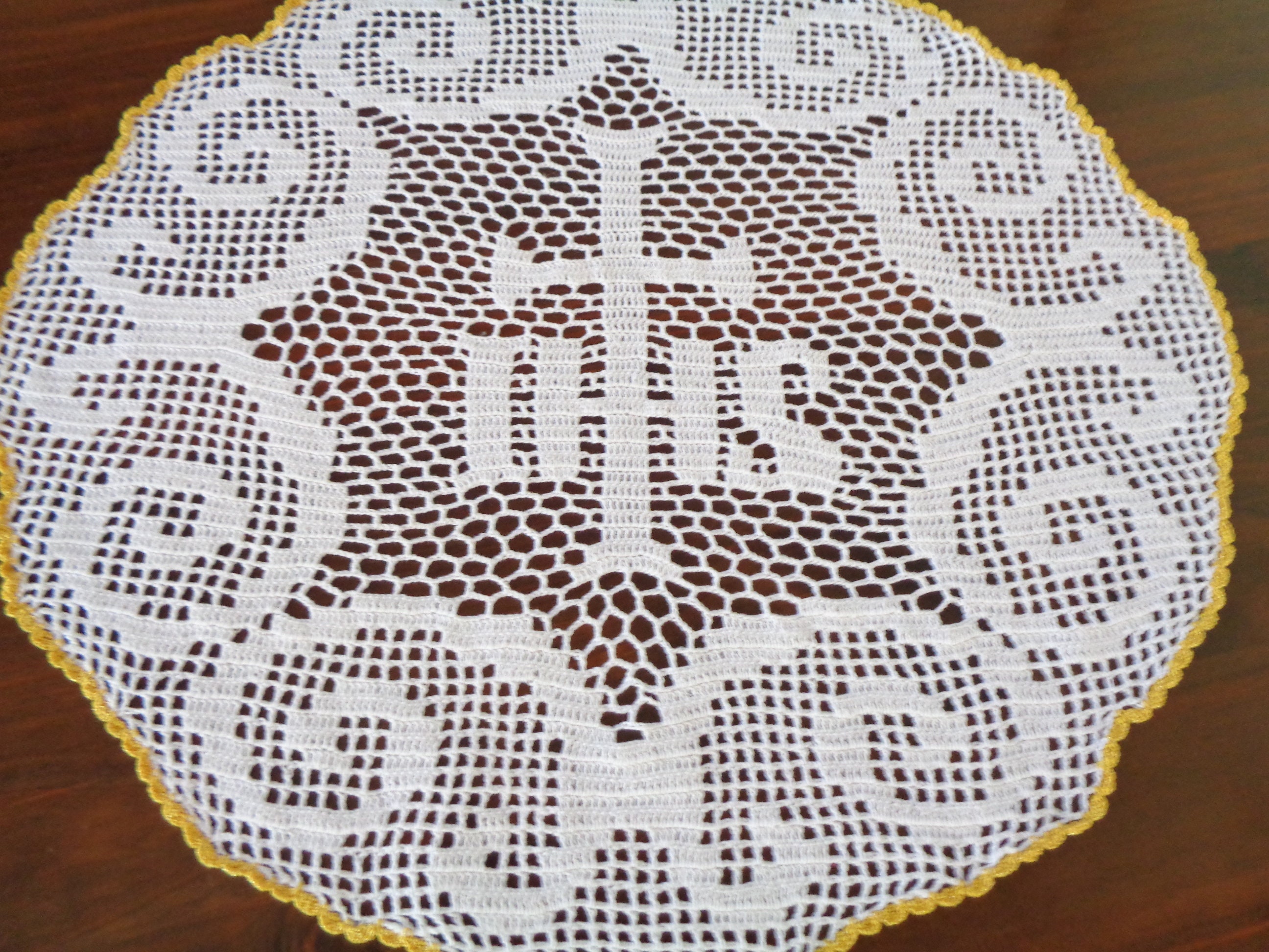 Religious Lace IHS Catholic Doily Cross White Altar Cloth Christian ...