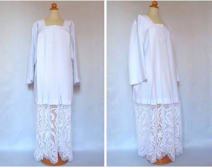 Marian Lace Alb With Square Neck Chasuble Vestments - Etsy