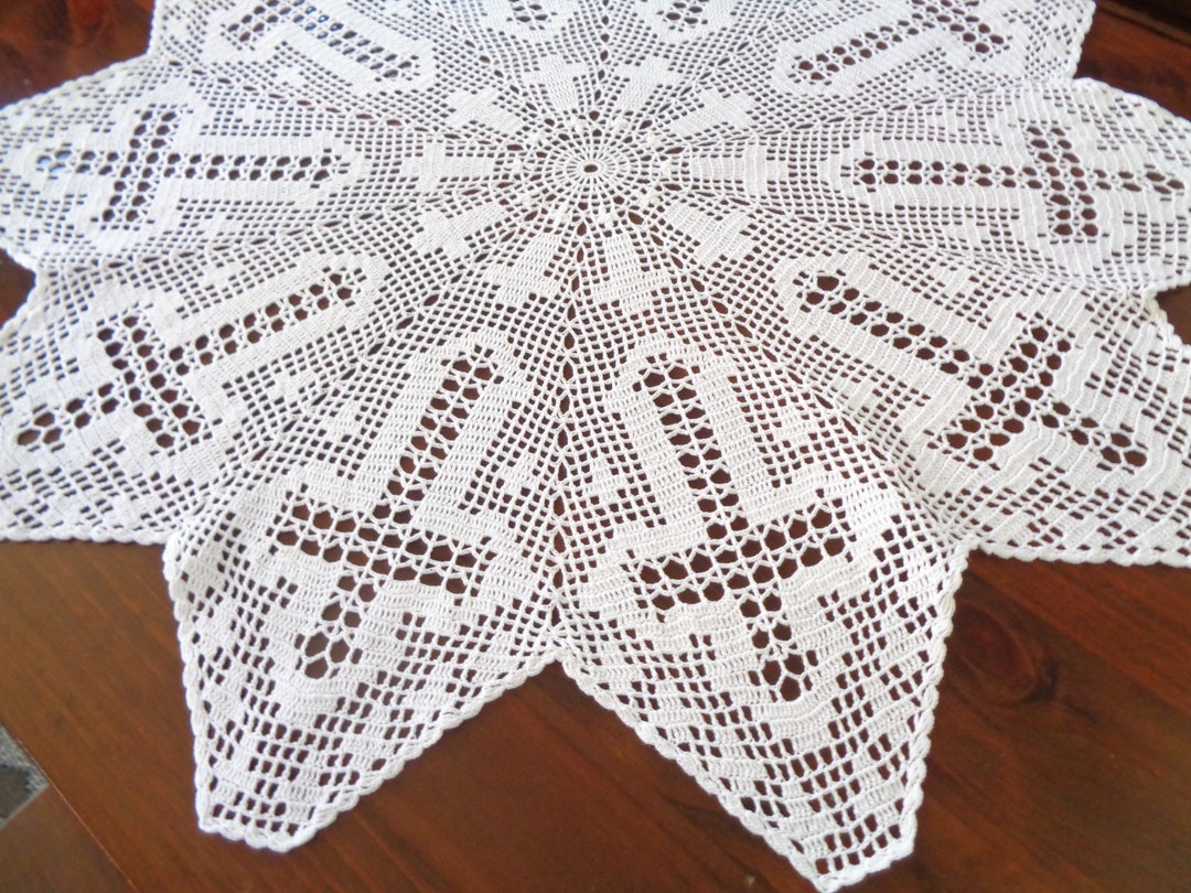 Religious Lace Tablecloths Latin Cross Crochet Doily Liturgical Altar ...