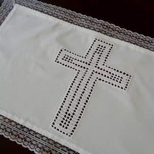 Small Altar Cloth Christian Table Runner Personalized Religious Lace ...
