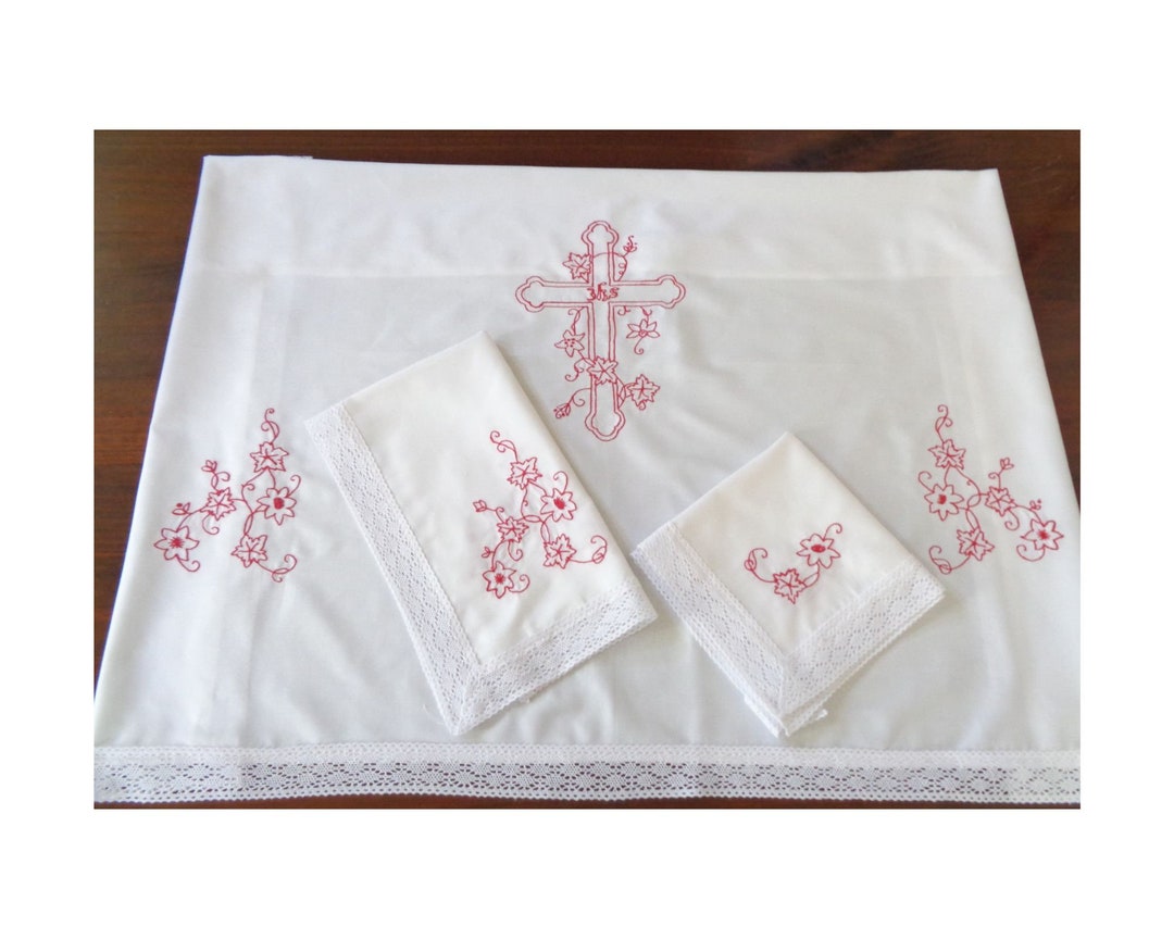 Altar Cloth Catholic Church Antique Embroidery Cross Altar Frontal ...