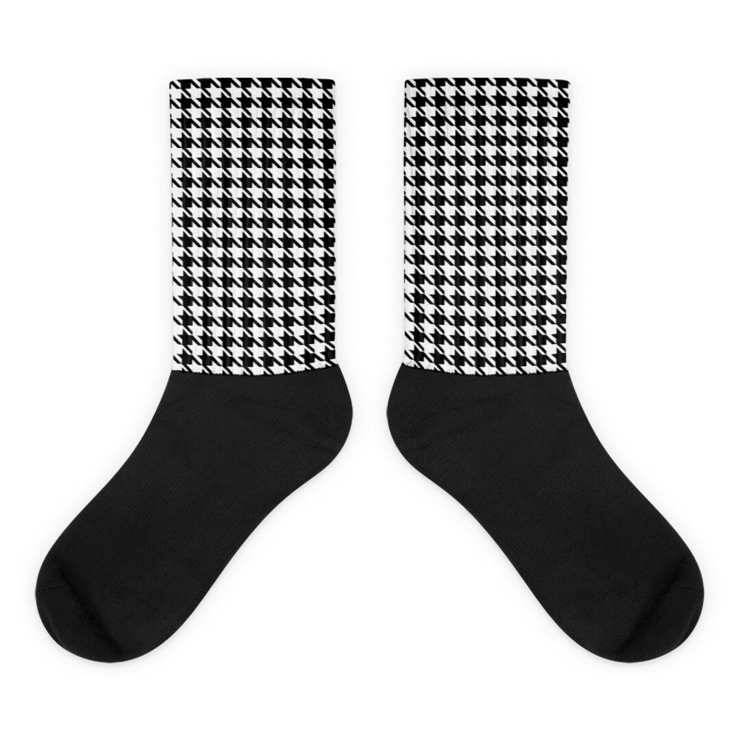 Black And White Checkered Socks