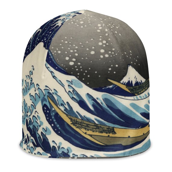 The Great Wave off Kanagawa Print Beanie / Japanese Art Hat - Etsy