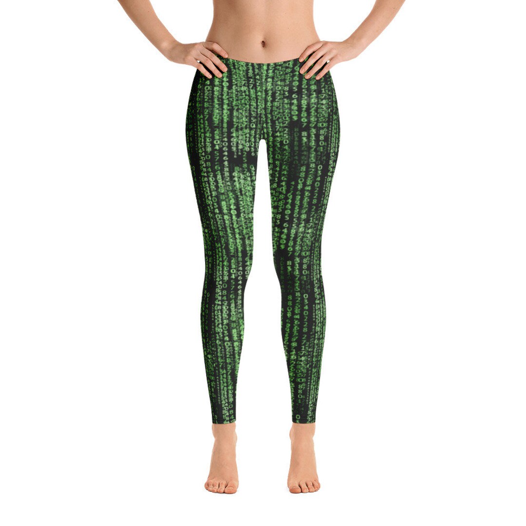 Matrix Leggings / Hacker Fitness Wear / Cyber Athletic Wear / - Etsy
