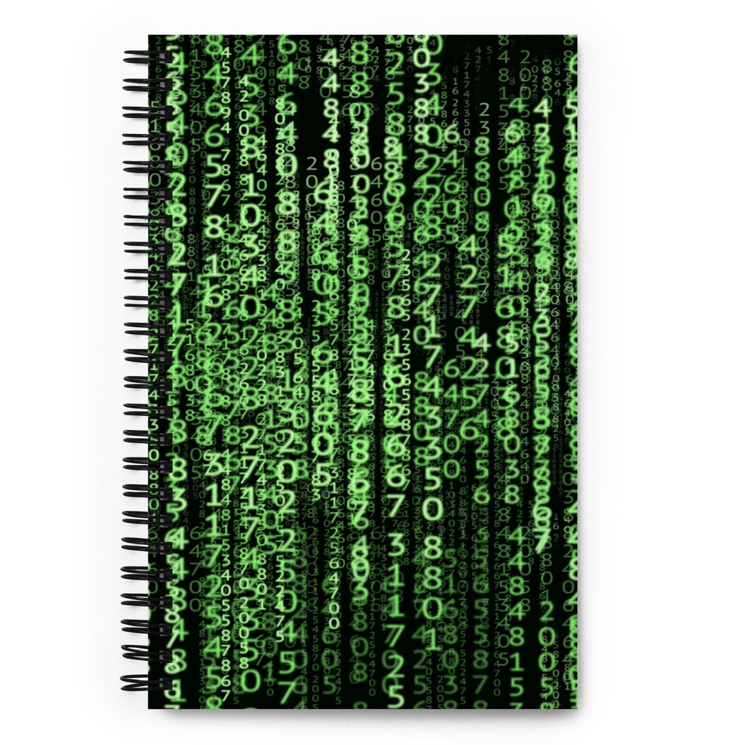 Matrix Spiral Notebook / Cyber Coding Binary Computer Journal - Etsy