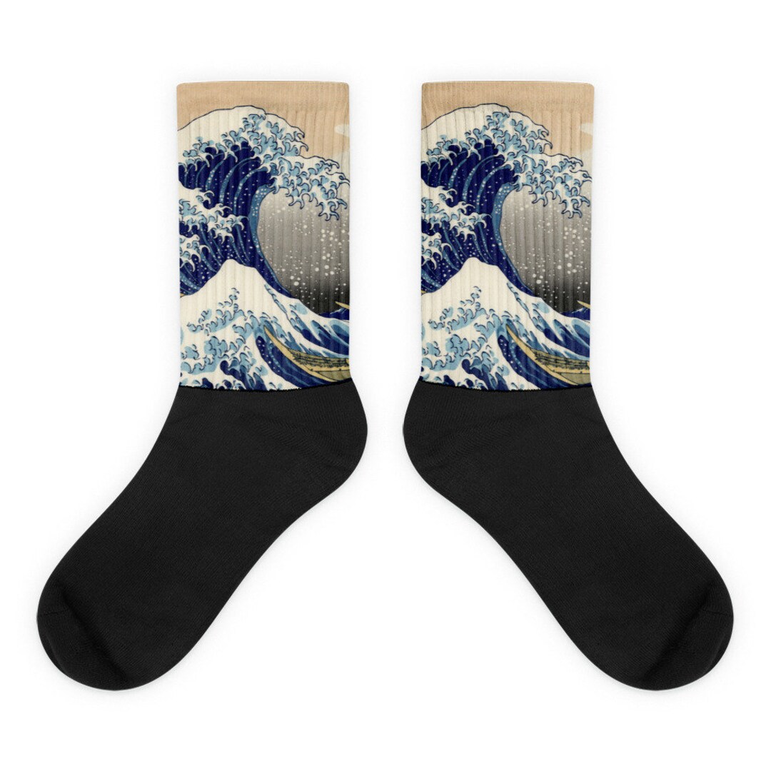 The Great Wave off Kanagawa Socks / Japanese Art Socks - Etsy