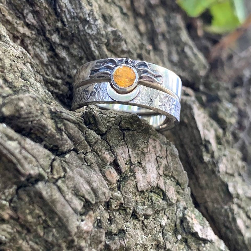 Couples Sun and Moon Ring - Etsy