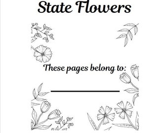 State Coloring Page, Wisconsin, Flowers, State Flower, Animal, State ...