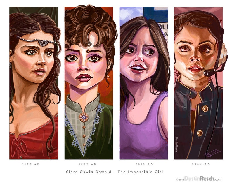 Doctor Who: Clara Oswin Oswald, the Impossible Girl Quadriptych - Etsy