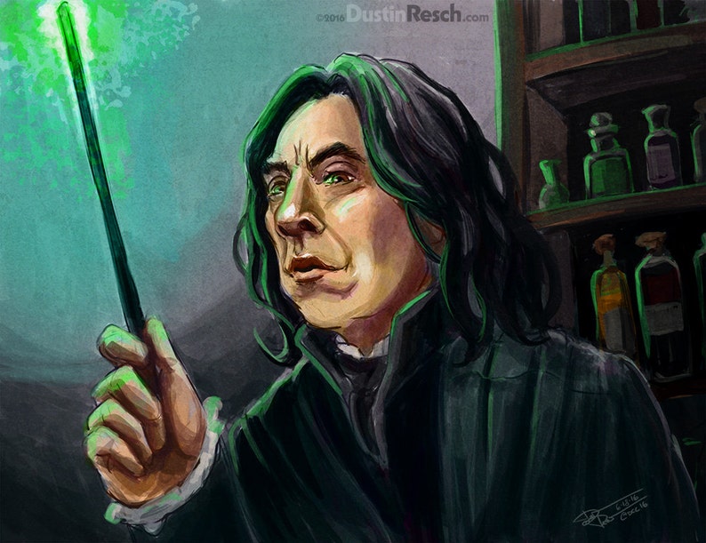 Harry Potter: Professor Severus Snape (alan Rickman Portrait) - Etsy