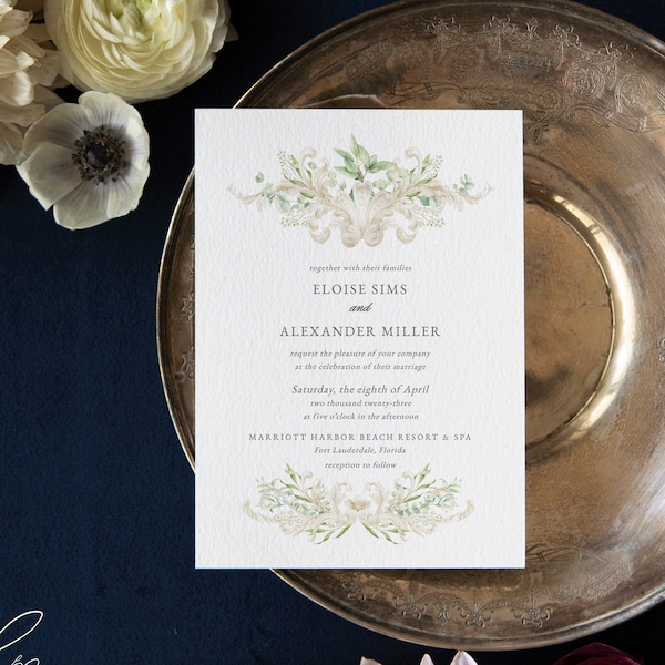 Baroque Invitation - Etsy