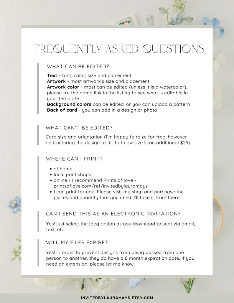 ALLYSON | Invitation Only, Floral Wedding Invitation Template With Pink ...